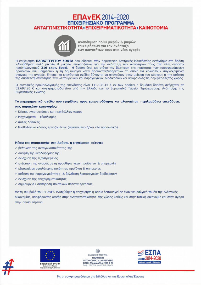 ΕΠΑνΕΚ 2014-2020 - Kέντρο Φυσικοθεραπείας Περαίας